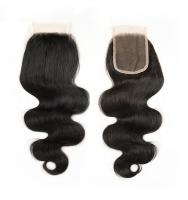 China High Quality Indian Body Wave Lace  Closure 4x4 Size Middle Part 7A+ Grade for sale