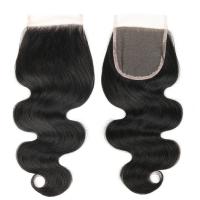 China High Quality Indian Body Wave Lace  Closure 4x4 Size Middle Part 7A+ Grade for sale