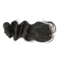 China Unprocessed Virgin Indian Hair Loose Wave Closure Indian Temple Hair Natural Soft for sale