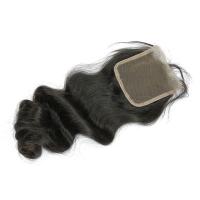 China Unprocessed Virgin Indian Hair Loose Wave Closure Indian Temple Hair Natural Soft for sale
