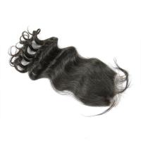 China Unprocessed Virgin Indian Hair Loose Wave Closure Indian Temple Hair Natural Soft for sale