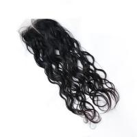 China No Shedding Indian Human Hair 4 by 4 Lace Closure Natural Wave Whole Hand Tied for sale
