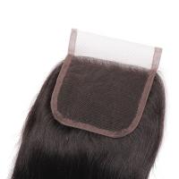 China Natural Color Virgin Indian Straight Lace Closure With Hair Bundles Looks Natural With Skin for sale