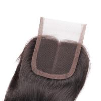 China Natural Color Virgin Indian Straight Lace Closure With Hair Bundles Looks Natural With Skin for sale