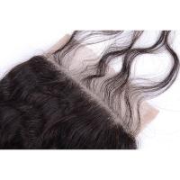 China Top Grade Human Hair Extension Lace Closure 4x4 Any Parting Indian Water Wave Closure for sale