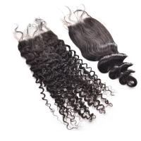 China Free Part Three Part Middle Part Malaysian Loose Wave Closure Virgin Human Hair for sale