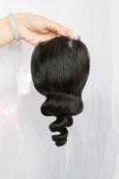China Malaysian Loose Wave Closure 4X4 Silk Soft Full Ends Cuticles Human Hair Closure for sale