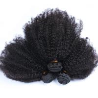 China Afro Kinky Curly Hair Brazilian Virgin Human Hair Bundles Natural Black Color No Tangle for sale