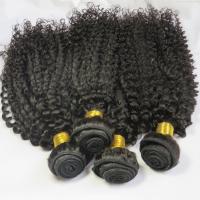 China Unprocessed Human Virgin Hair Afro Kinky Curly Pure Brazilian Hair Bundles Natural Color for sale