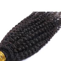 China Deep Curly Brazilian Human Hair Bundles Natural Black Color Free Sample No Tangle for sale
