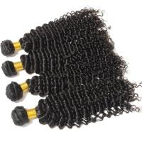 China Soft Smooth Unprocessed Long Natural Curly Hair , Brazilian Human Virgin Hair Weft for sale