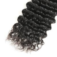 China Deep Wave Hair Extension Brazilian Hair Weave Bundles With 1B Natural Color for sale