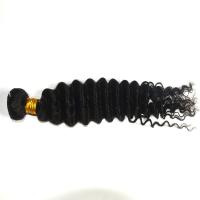 China Full And Thick Ends Brazilian Curly Hair Extensions , Deep Wave Human Hair Bundles  for sale
