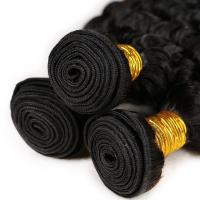 China Double Layers Deep Wave Virgin Human Hair Bundles With Single Drawn Hair End for sale