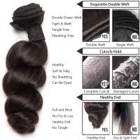 China Loose Wave Curly Human Hair Weave Bundles Silk Soft With Thick Full Ends for sale