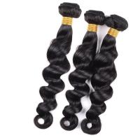 China Brazilian Virgin Loose Wave Hair , Tangle Free Virgin Brazilian Remy Hair Bundles  for sale
