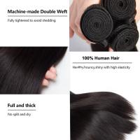 China Double Weft Straight Virgin Human Hair Bundles 8A Grade Free Tangle No Shedding for sale