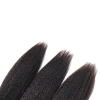 China Kinky Straight 8A Grade Virgin Human Hair Bundles No Smell Hair Extension Natural Black for sale