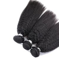 China Kinky Straight 8A Grade Virgin Human Hair Bundles No Smell Hair Extension Natural Black for sale