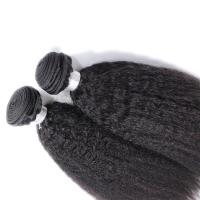 China Kinky Straight 8A Grade Virgin Human Hair Bundles No Smell Hair Extension Natural Black for sale