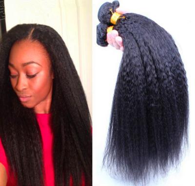 China Kinky Straight Malaysian Brazilian Human Hair Bundles 100% Unprocessed for sale
