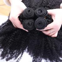 China Peruvian Human Afro Kinky Curly Hair Bundles Natural Color No Chemical Smell for sale