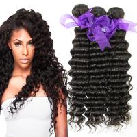 China Peruvian Deep Wave Hair Bundles No Shedding , Peruvian Hair Deep Body Wave  for sale
