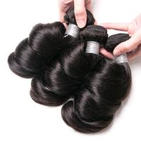 China Real Peruvian Human Hair Bundles , Soft Peruvian Loose Body Wave Hair for sale