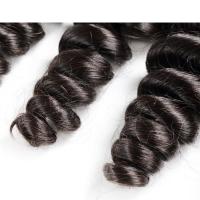 China Virgin Peruvian Loose Wave Hair Undles , 100 Human Hair Weave Bundles for sale