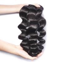 China Virgin Peruvian Loose Wave Hair Undles , 100 Human Hair Weave Bundles for sale