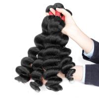 China Pure Color Peruvian Human Hair Bundles No Shedding Peruvian Loose Wave Hair 3.5OZ Weight for sale