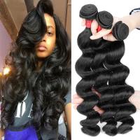 China Pure Color Peruvian Human Hair Bundles No Shedding Peruvian Loose Wave Hair 3.5OZ Weight for sale