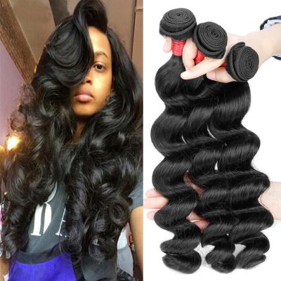 China Pure Color Peruvian Human Hair Bundles No Shedding Peruvian Loose Wave Hair 3.5OZ Weight for sale