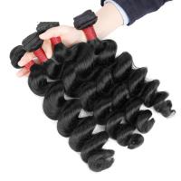 China Pure Color Peruvian Human Hair Bundles No Shedding Peruvian Loose Wave Hair 3.5OZ Weight for sale