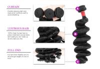 China Pure Color Peruvian Human Hair Bundles No Shedding Peruvian Loose Wave Hair 3.5OZ Weight for sale