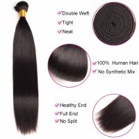 China Double Machine Weft Virgin Human Hair Bundles Long Straight Hair Extensions For Thin Hair for sale