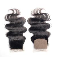 China Virgin Remy Silk Base Frontal Closure , Brown Body Wave Silk Closure for sale