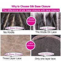 China Brazilian Deep Curly Silk Base Closure 10-20 Inches With 130% Density for sale