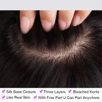 China Brazilian Deep Curly Silk Base Closure 10-20 Inches With 130% Density for sale