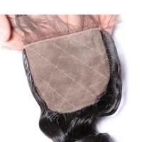 China Unprocessed Brazilian Loose Wave Silk Base Closure , Silk Lace Closure for sale
