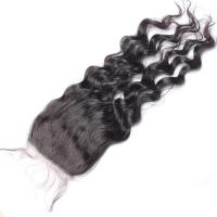 China Natural Wave Real 4x4 Silk Base Closure Grade 6A For Black Women for sale