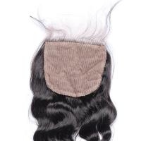 China Natural Wave Real 4x4 Silk Base Closure Grade 6A For Black Women for sale