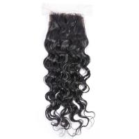 China Brazilian 4x4 Silk Base Closure Water Wave Silk Base Lace Frontal Closure for sale
