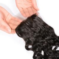 China Brazilian 4x4 Silk Base Closure Water Wave Silk Base Lace Frontal Closure for sale