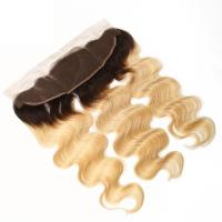 China Color 1B/613 Ombre Mixed Color Brazilian Hair 13inch by 4inch Ear To Ear Lace Frontal Closure for sale