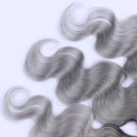 China Color 1B Grey 13x4 Lace Closure 7A Grade Lace Frontal Hair Closure Full Cuticle Aligned for sale