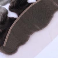 China Color 1B Grey 13x4 Lace Closure 7A Grade Lace Frontal Hair Closure Full Cuticle Aligned for sale