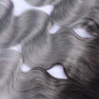 China Color 1B Grey 13x4 Lace Closure 7A Grade Lace Frontal Hair Closure Full Cuticle Aligned for sale