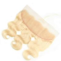 China Body Wave 613 Blonde Lace Closure Grade 7A Blonde Human Hair Closure for sale