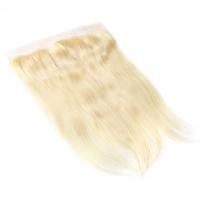 China Ear To Ear 13x4 Lace Closure Blonde Hair Straight Virgin Hair Natural Color for sale